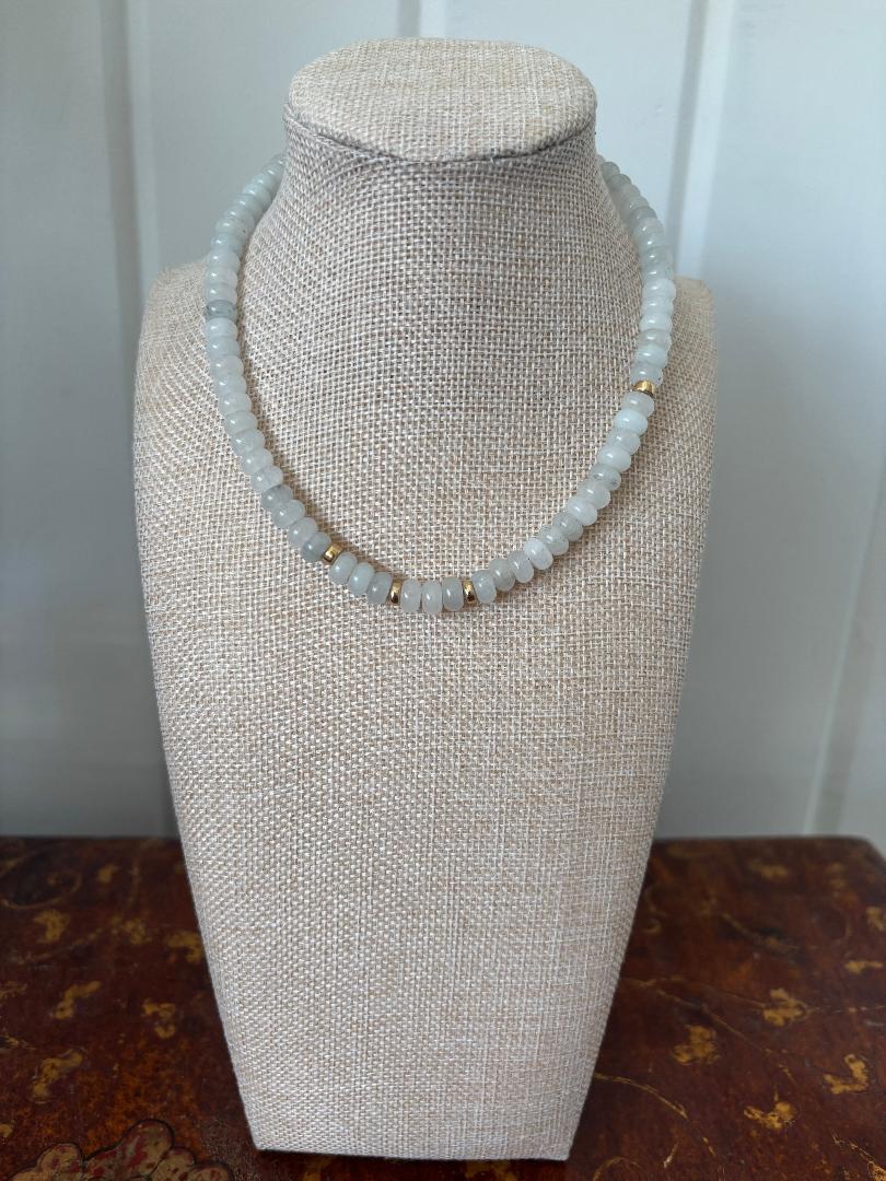 Celadon Jade Necklace with Gold Accents – Liz Craig Jewelry